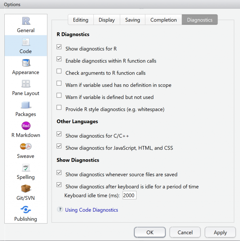 RStudio Global Optionsの各種設定 | トライフィールズ